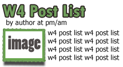 W4 Post List - WordPress Plugin - W4Dev